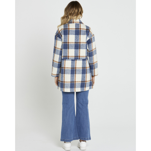 Sass - Gracie Check Coat - Tops-Coats / Jackets : Mhor - Sass A23