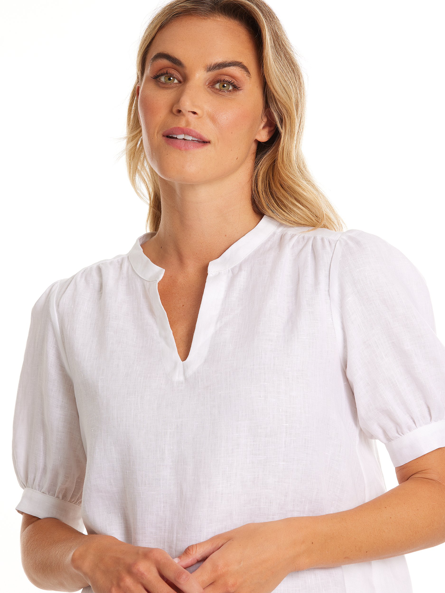 Marco Polo - Gathered Elbow Top - Tops-Tops & Tees : Mhor - Marco Polo S23