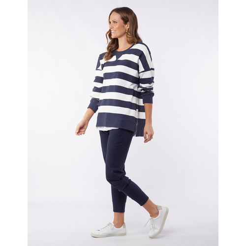 ELM-Block Stripe Crew - Tops-Jumpers & Cardis : Mhor - ELM W21