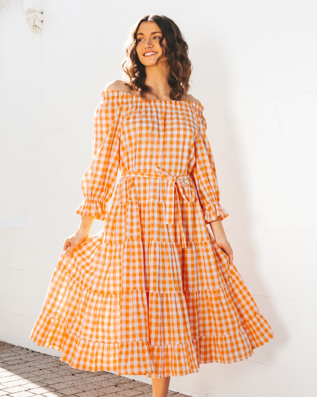 Label Of Love - Gingham Dress - Dresses : Mhor - White Closet s22